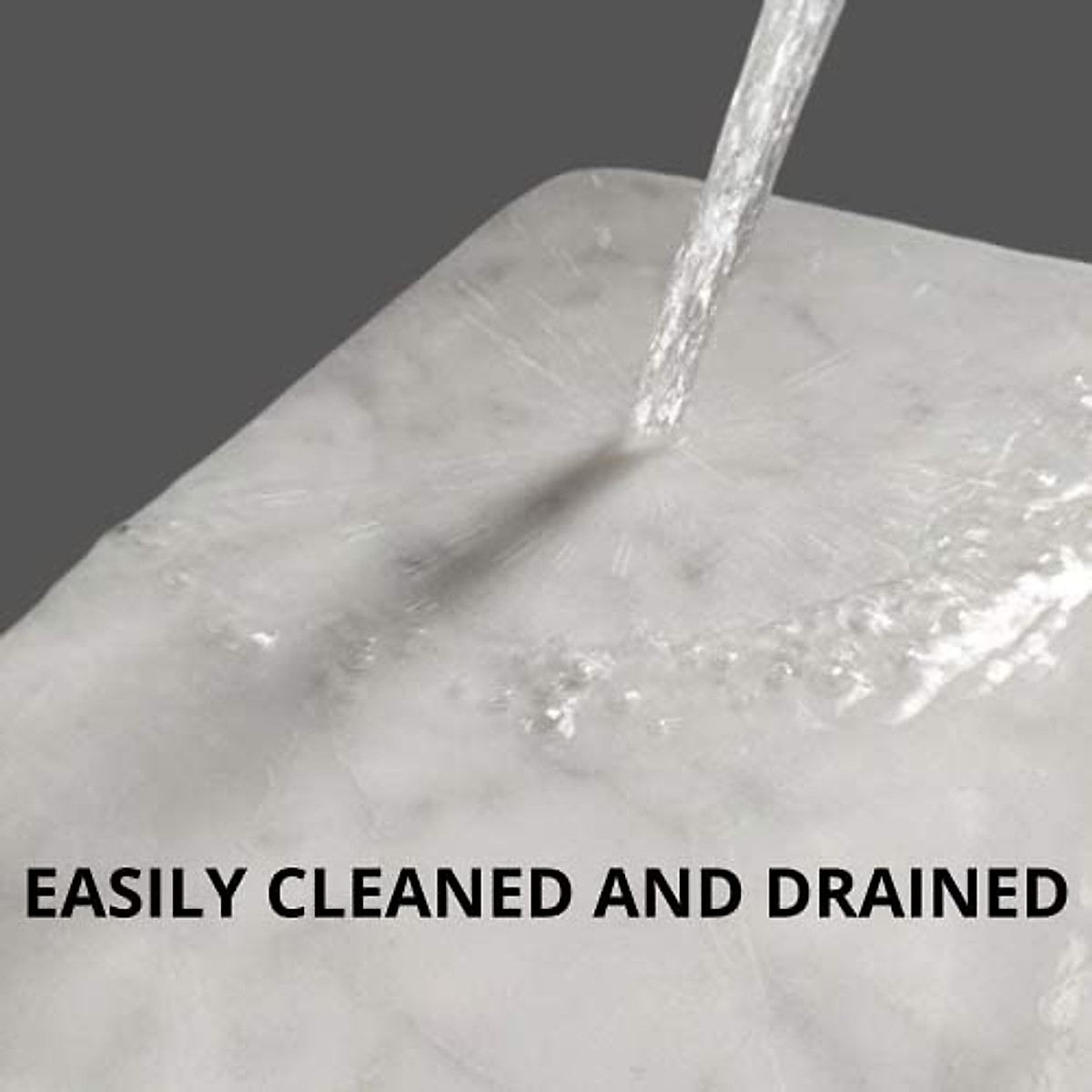 KC KULLICRAFT Home Basics Multi-Purpose Pastry Marble Tray Cutting Board Slab With Non-Slip Feet For Stability & Scratch Protection For Countertop. Easy To Clean,Trivet (8x12)