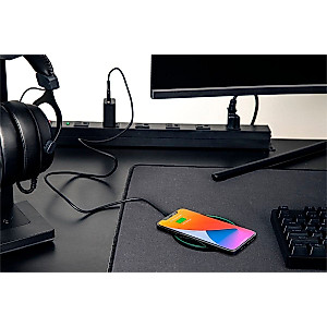 Monoprice Wireless Charger, Qi-Certified 15W Fast Charging Pad with QC3.0 AC Adapter for iPhone 12/12 Pro/11/11 Pro/XR/XS/X/8/8+/Airpods, Galaxy S21/S20/Note 10/Note 10+/S10/S10+/S9/S8