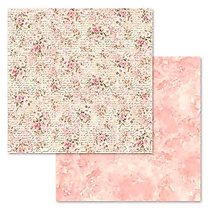 Stamperia Intl Double-Sided Paper Pad-Shabby Rose, 30.5 x 30.5 (12" x 12"), Multicoloured