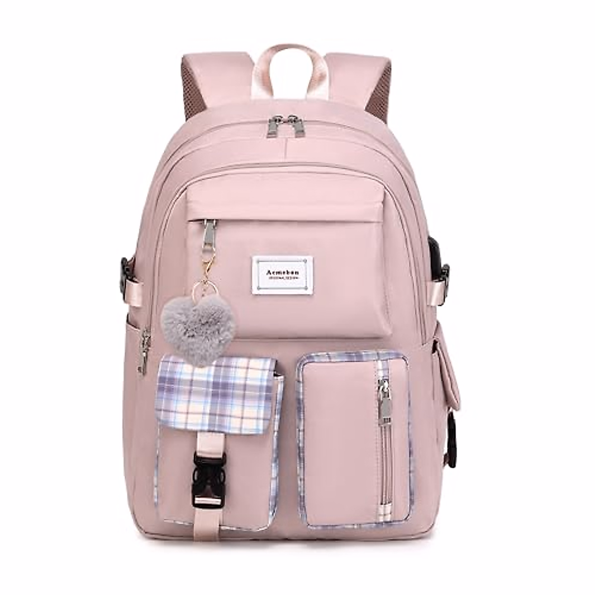 Acmebon Girl Roomy Fashion Laptop Backpack Casual Daily Backpack for Women Purple