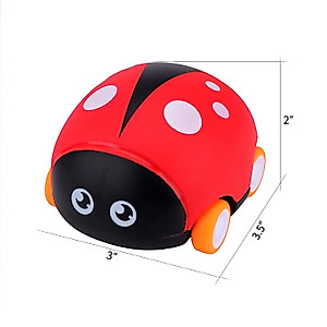 DAZHONG Toys Cars Set Light Up Friction Powered Vehicle Play Push and Go Back and Forth Car Toys Party Fillers for 3+ Years Old Toddlers Kids Boys Girls Party Gifts