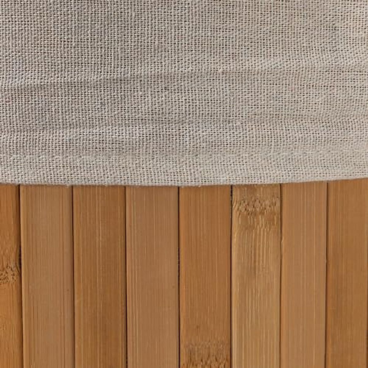 Household Essentials Bamboo Laundry Hamper with Rope Handles, 15-Gallons, Natural
