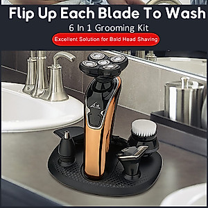 Mens Shaving Kit, Electric Razor for Men,6 in 1 Multi Functional Grooming Kit, LCD Display, Cordless Rechargable Waterproof