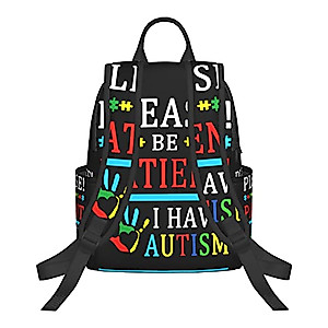 Please Be Patient I Have Autism Teenager Backpacks For Girls Boys Elementary School Bags For (Please Be Patient I Have Autism, One Size)