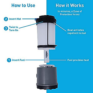Thermacell Pathfinder Mosquito Repellent Lantern; Water-Resistant LED Lantern Camping Gear Plus Mosquito Control; 15’ Mosquito Protection Zone; DEET-free, No Spray, No Flame, No Scent, No Mess