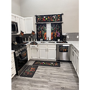 UpNUpCo Artistic Colorful Oven Mitts - Unique & Cute - Soft & Safety - Quilted & Padded - Heat Resistant - Beautiful Kitchen Gloves - Chef Gloves - Spicy Oven Mitt 2 Pieces - 7" x 10" x 1"