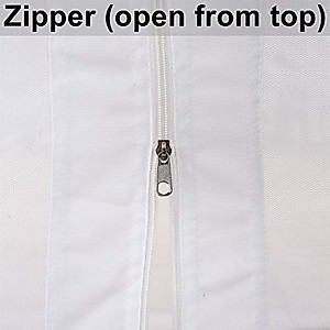 Mosquito Net for Outdoor Patio and Garden, Screen House for Camping and Deck, Gazebo Screenroom, Zippered Mesh Sidewalls for 10x 10' Gazebo (Black)