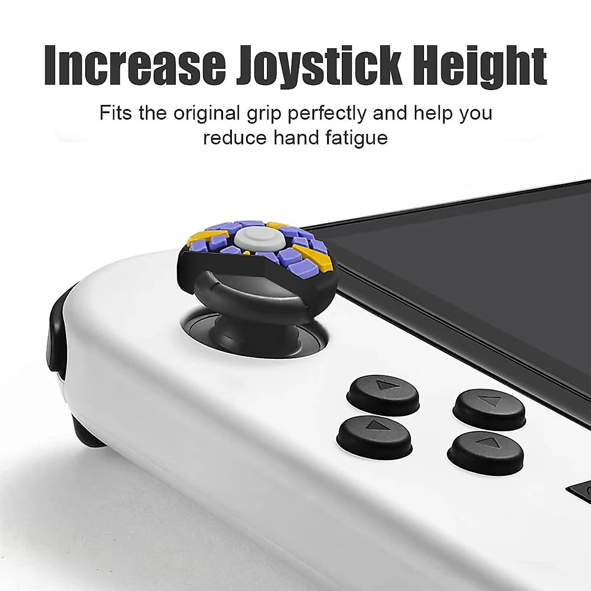 Switch Joycon Thumb Grip Caps, Soft Silicone Joystick Cover Compatible with Nintendo Switch/OLED/Switch Lite, Analog Stick Grips Button Covers for Switch (K-Mix)