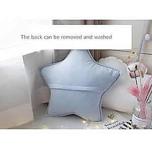 20X20inch 3D Plain and Elegant Star Shaped Throw Pillow Star Plush Pillow Furry Grey Pillow Decorative for Home Living Room,Sofa,Car,Office (Light Gray)