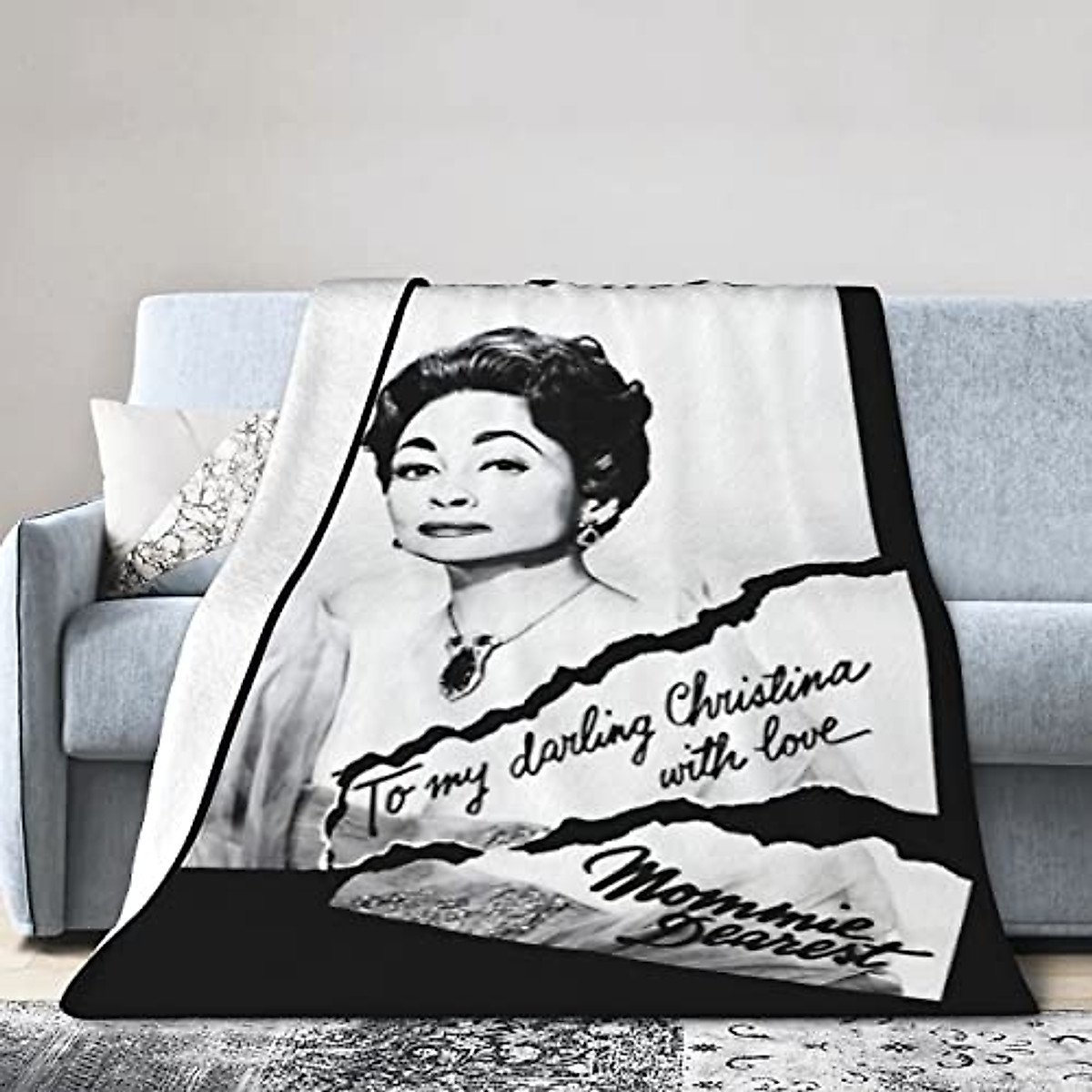 Joan Crawford Blanket Ultra-Soft Micro Fleece Blanket Warm Cozy Plush Bed Blanket Lightweight Sofa Throw Blanket