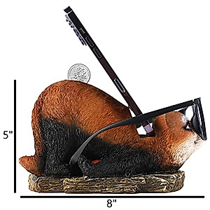 Rascally Red Panda Multi-Functional Desktop Organizer | Cell Phone Stand | Tablet Stand | Eyeglass Holder | Sunglass Holder | Piggy Bank | Desk Pet | Unique Gift
