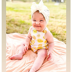 DANMY Baby Girl Hat with Bow Hat Toddlers Soft Turban Knotting Hats Cap (Pink/Purple/DarkPink/White/Green/Beige)