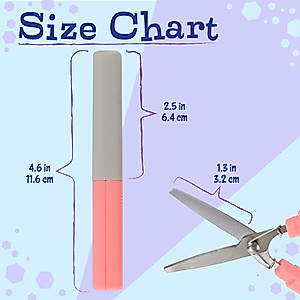 JubileeYarn Mini Pen Portable Travel Safety Scissors - Pink - 1 Pair