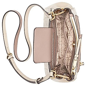 Calvin Klein Hadley Triple Compartment Crossbody, Vanilla/Khaki/Cocoa Logo