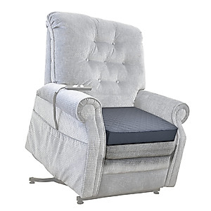 Large 20x20x5 Soft Memory Foam Chair Seat Cushion for Recliner, Couch, Armchair with Velvety Washable Cover, Non-Slip Base for Tailbone Pain & Pressure Relief - Floor Cushion - Gray