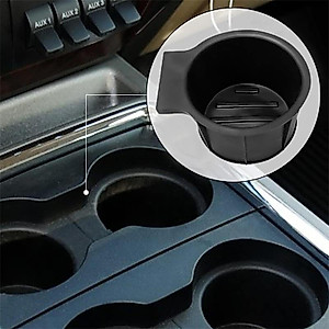 Ford Center Console Cup Holder Insert Fits for 2011-16 Ford F250 F350 F450 F550 Super Duty Black #CC3Z-2813562-AA