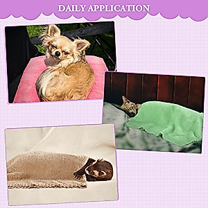 10 Pieces Guinea Pigs Blankets Hamster Fleece Cage Liners Soft Guinea Pig Accessories Small Animal Pet Blanket Sleep Bedding Mats Pet Supplies for Dog Puppy Cat (Mixed Colors, 13.8 x 29.5 Inch)