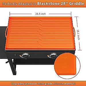 Flat Top Griddle Cover for Blackstone Griddle 28", Grill Silicone Protective Mat Food Grade, 28" Silicone Mat for Blackstone Griddle Top, Protect Griddle from Rodents, Insects, Debris and Rust