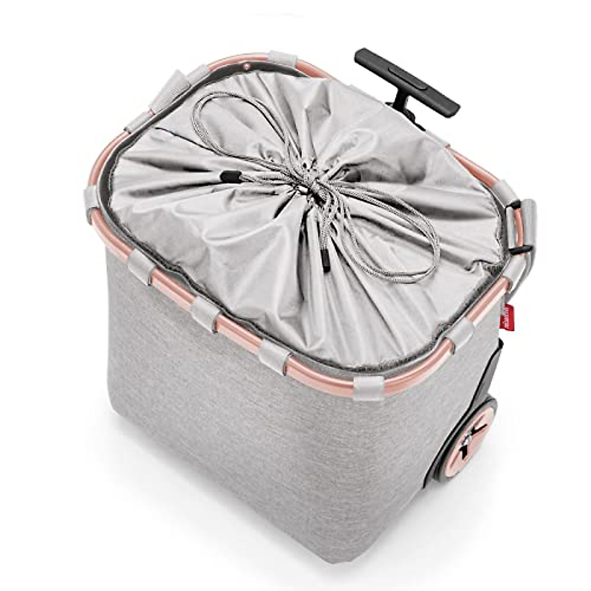 reisenthel carrycruiser - Portable Shopping Trolley with Sturdy Aluminium Frame, Shoulder Strap and Removable Mesh Inner Pocket - Made of Water Resistant Material, Sky Rose, Bohemian