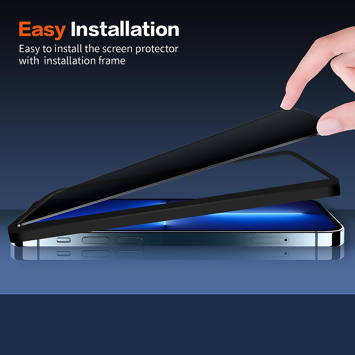 Cnarery [2+2 Pack] Privacy Screen Protector for iPhone 13 Pro Max 6.7 inch with Camera Lens Protector, Ture 28° Anti Peeping Anti Spy Tempered Glass Film, Bubble Free, 9H Hardnes