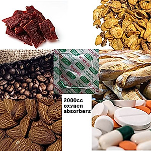 Delatank 2000cc Oxygen Absorbers Food Storage for Long Term Food Storage - (10 X Vacuum PACKS OF 4) 10g Silica Gel Packs Desiccant (10 X Vacuum PACKS OF 1)