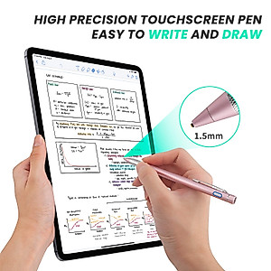 Pencil for Samsung Galaxy Tab A7 A8 A9 Stylus, Rsepvwy Active Digital Stylus with 1.5mm Ultra Fine Tip Stylus Pen for Samsung Galaxy Tab A7 A8 A9,Pink