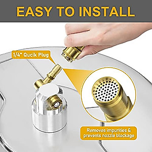 16.5" Pressure Washer Surface Cleaner with Wheels 4, 4000PSI Power Washer Surface Cleaner w/Extension Wand, Replacement Nozzle - Powerful Pressure Washer Attachment for Driveways, Patios, Sidewalks