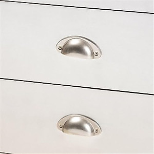 Baxton Studio Serge French Industrial Silver Metal 2-Drawer Accent Storage Chest