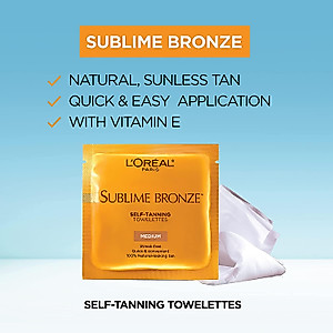 Loreal Paris Sublime Bronze self tanning Towelettes for body (3 Pack)
