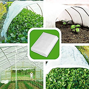 AQUEENLY Plant Covers Freeze Protection 1.33oz Heavy Duty Frost Cloth Plant Freeze Protection Frost Blankets for Outdoor Plants Frost Protection and Sun Protection, 8FT X 24FT