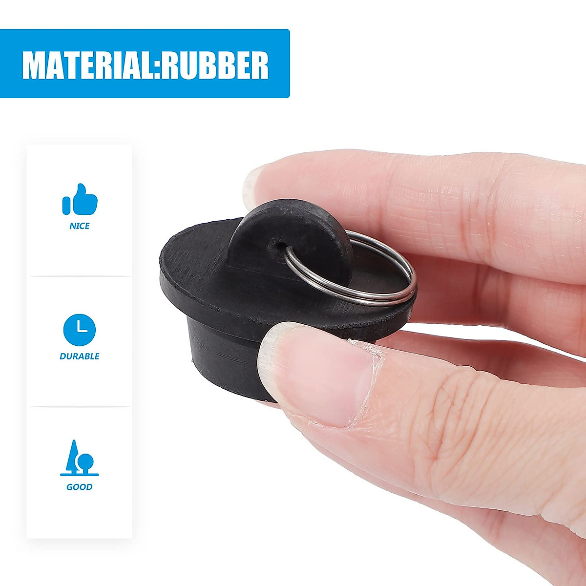 Angoily 5pcs Sink Plug Bathtub Stopper Plug Kitchen Sink Stopper Rubber Sink Stopper Bath Tub Drain Plug Bathtub Accessories Bathtub Plug Drain Stopper Tub Drain Stopper Bath Tub Stoppers