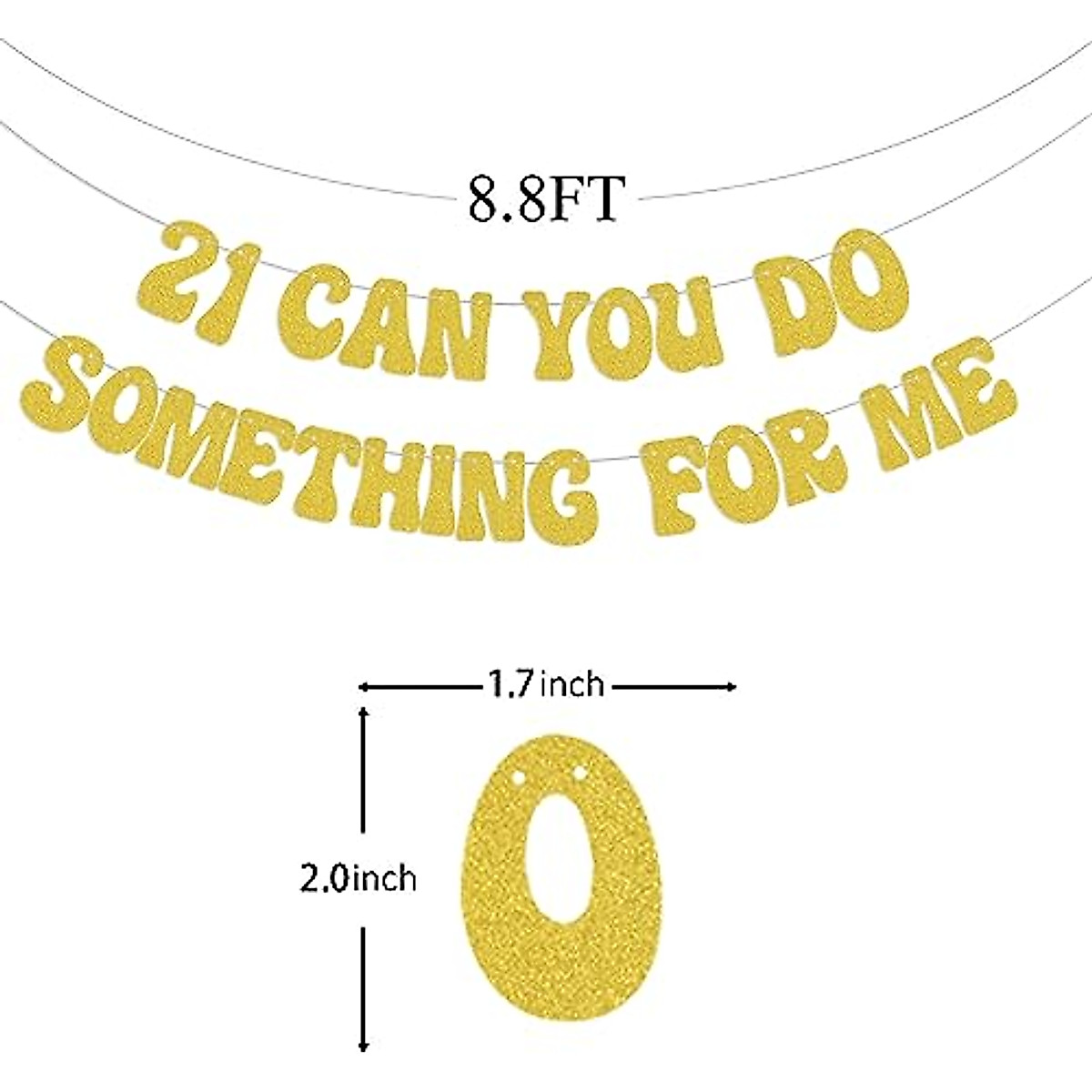 21 Can You Do Something For Me Banner, 21st Birthday Banner, Do Your Thing 21 Decor for 21st Birthday Party Decorations Gold Glitte.