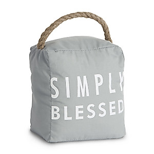 Pavilion Gift Company 72154 Simply Blessed Door Stopper, 5 by 6-Inch, Gray