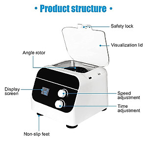 Electric Centrifuge Machine Lab Centrifuge 8x20ml 4000rpm for Serum/Fat Separator PRP Extractor 110V US Plug