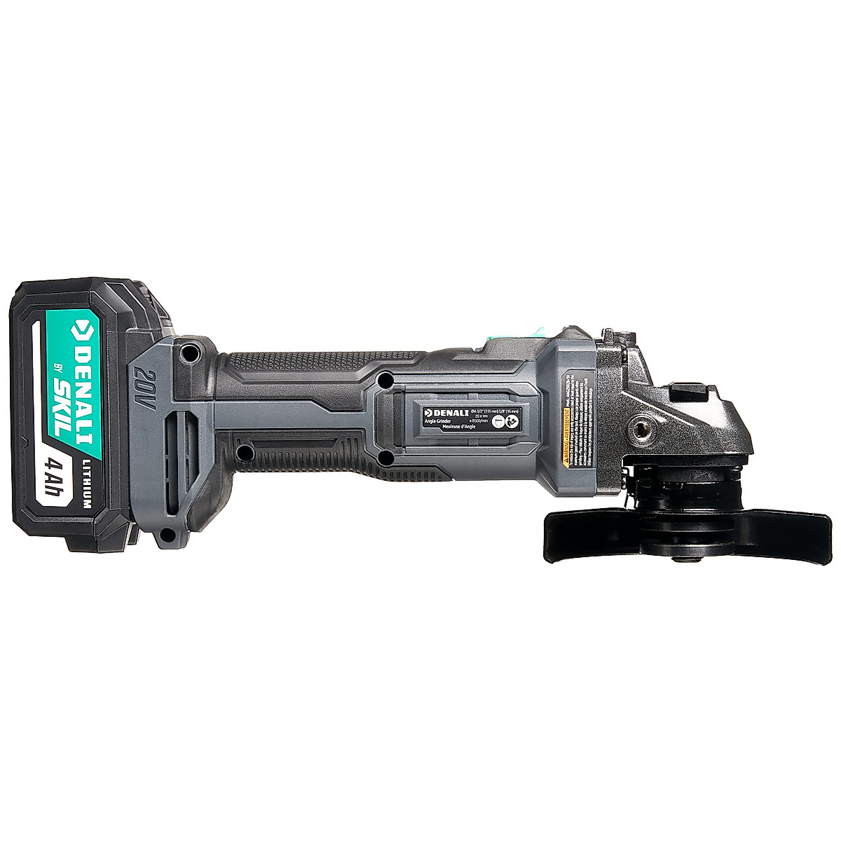 Amazon Brand - Denali by SKIL 20V Cordless Angle Grinder Kit with 4.0Ah Lithium Battery and 2.4A Charger, Blue