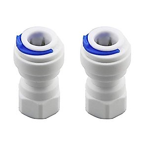 Faucet Quick Connector Fitting Parts for Reverse Osmosis RO System 1/4 Inch Thread x 3/8 Inch Tube (DC-019)