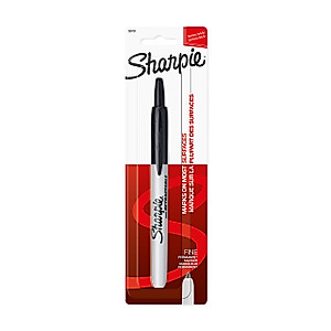 SHARPIE Retractable Permanent Marker, Fine Point, Black, 1 Count