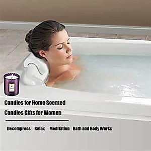 Valentines Day Decor Candles for Home Scented Natural Soy Wax Women Happy Birthday Set Kindle Aromatherapy Candle Gifts Large Glass Jar Pack Aesthetic Romantic Best Decorative (Purple)