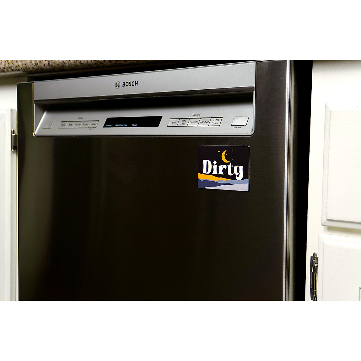 Boho Decor Dishwasher Magnet Clean Dirty Sign, Strong Clean Dirty Magnet for Dishwasher, Universal Dirty Clean Dishwasher Magnet Indicator for Kitchen Organization, Refrigerator Dish Wash Sign Magnet