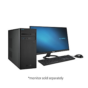 ASUS D340MC Desktop PC, Intel Core i5-8400, 8GB DDR4 RAM, 512GB PCIe SSD, Windows 10 Home, Black, D340MC-DH501