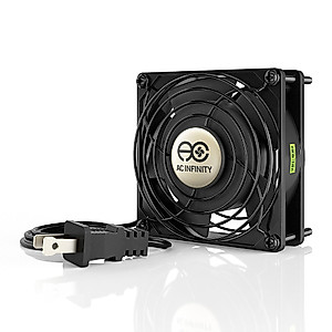 AC Infinity AXIAL 9225, Muffin Fan, 120V AC 92mm by 92mm by 25mm High Speed, UL-Certified for DIY Cooling Ventilation Projects