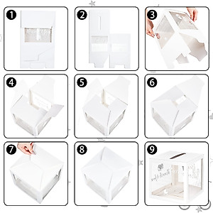 Funrous 50 Diaper Raffle Tickets with Box for Baby Shower Game Invitations Diaper Raffle Card for Gender Reveal Baby Shower Party Decoration Table Centerpiece (Clear White)