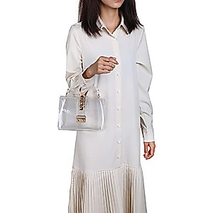 lola mae Clear Purse Crossbody Handbag For Women See Through Jelly Transparent Satchel Shoulder Bag for Concert Sport Event (LM6562)