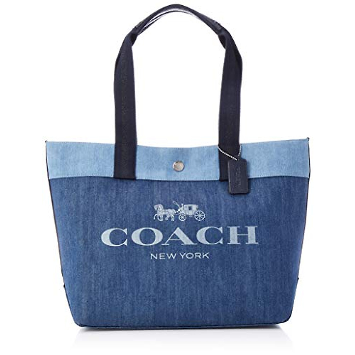 COACH(コーチ) Tote Bag, Silver/Denim