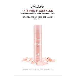 JM solution - Glow Luminous Flower Sun Spray - Rose - SPF50+/PA++++
