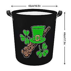 St Patrick's Day Oxford Cloth Laundry Basket with Handles Storage Basket for Toy Organizer Kids Room Nursery Hamper Bathroom