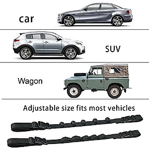 Car Fishing Rod Rack Holder Strap, 2Pcs Nylon Vehicle Fishing Rod Holder Belt 86.6 Inches Length Adjustable Polyester Strap Tackle Tools （2 PCS）