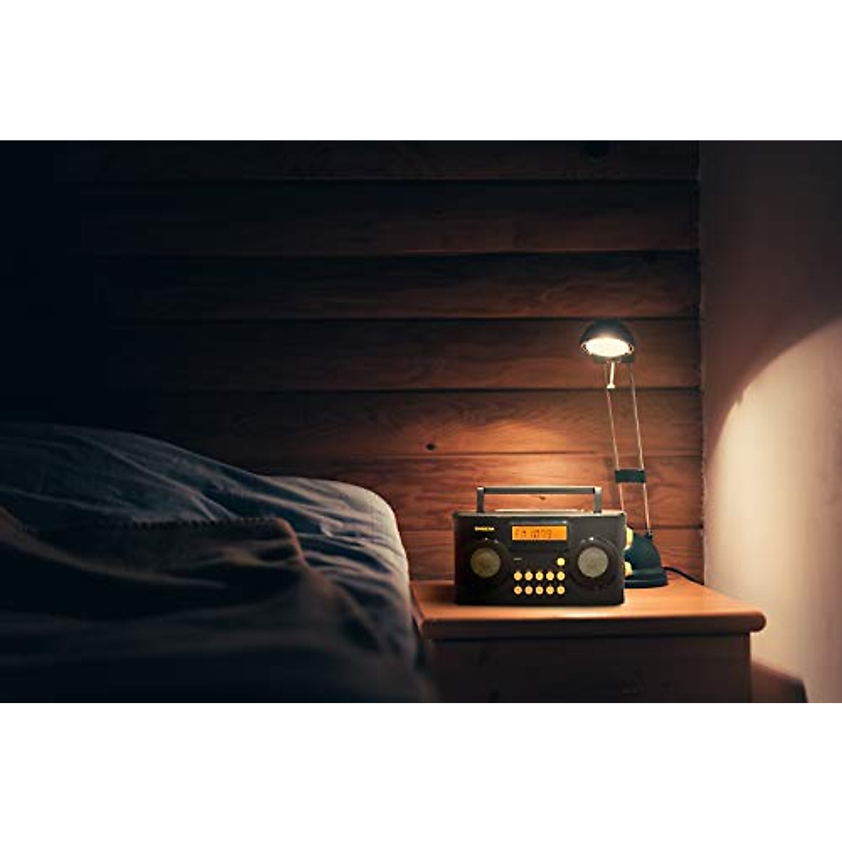 Sangean PR-D17 AM/FM-RDS Portable Radio Specially Designed for The Visually Impaired with Helpful Guided Voice Prompts, Black, 10 Station Presets (5 AM, 5 FM), Stereo/Mono Switch, Alarm Timer