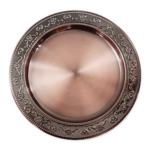 Brightalk 13-Inch Stainless Steel Charger Plates, 6Pcs Dinner Plate Chargers Round Server Ware, Copper
