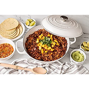 Le Creuset Enameled Cast Iron Signature Braiser, 3.5 qt., White